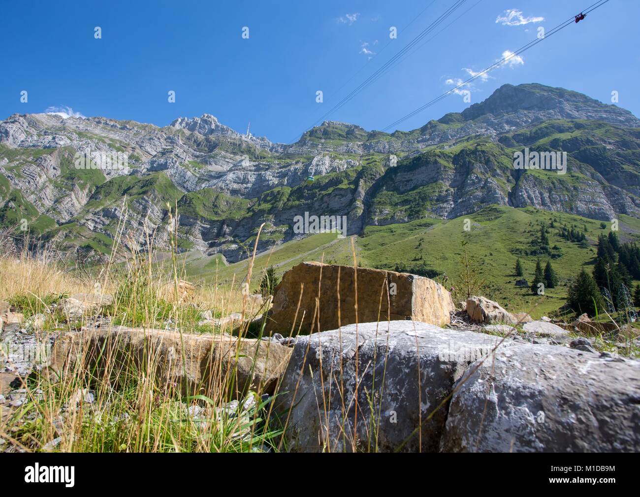 Landscape of the Alpstein and the Saentis which are a subgroup of the ...
