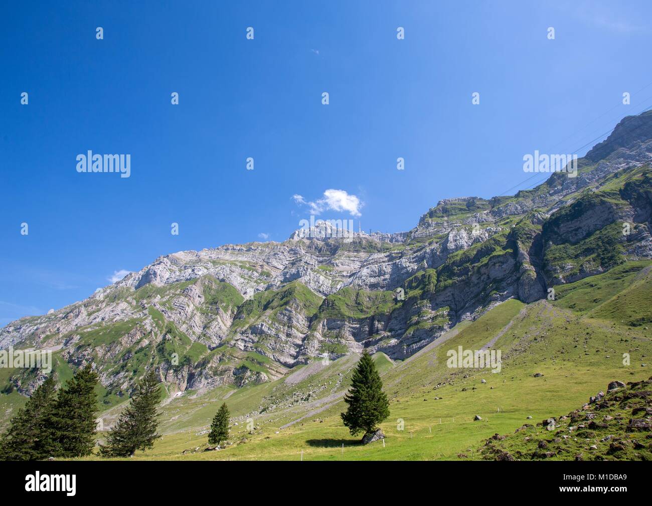 Landscape of the Alpstein and the Saentis which are a subgroup of the ...