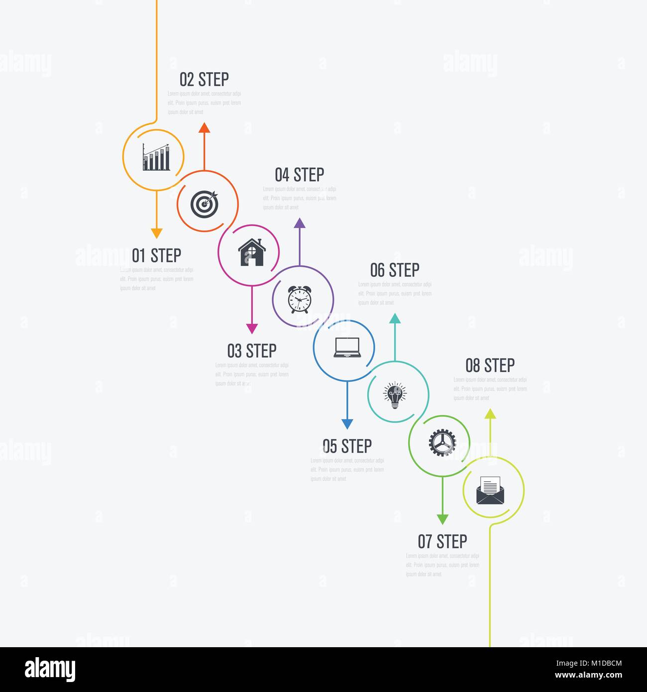 Vector illustration infographics 8 options Stock Vector Image & Art - Alamy