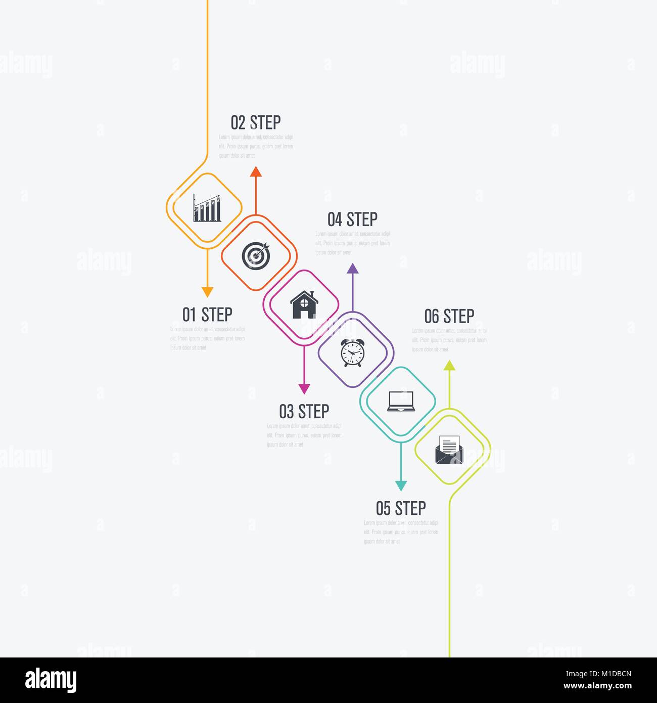 Vector illustration infographics 6 options Stock Vector Image & Art - Alamy