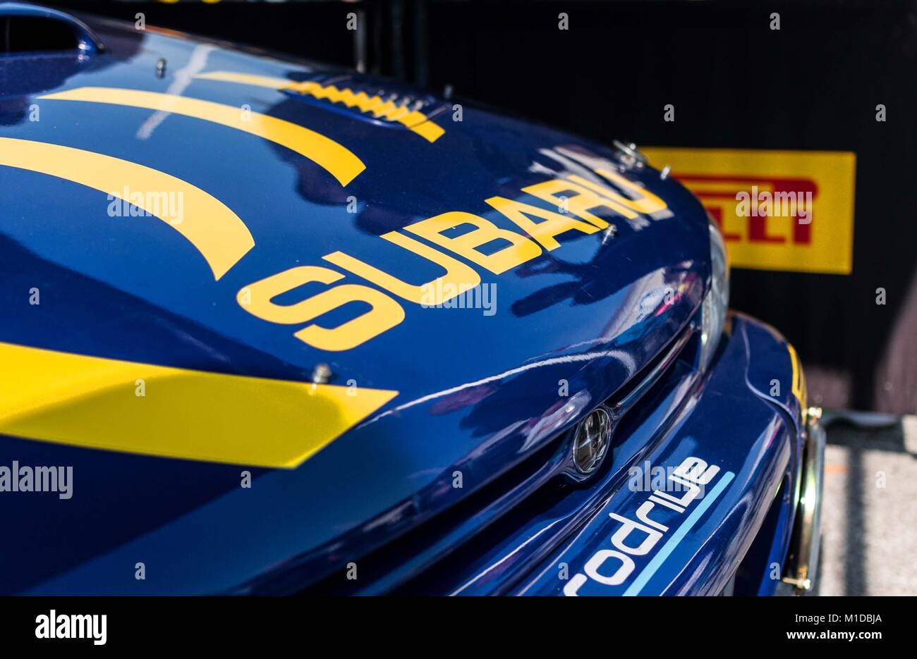 Subaru Impreza WRC old racing car rally THE LEGEND 2017 the famous SAN ...