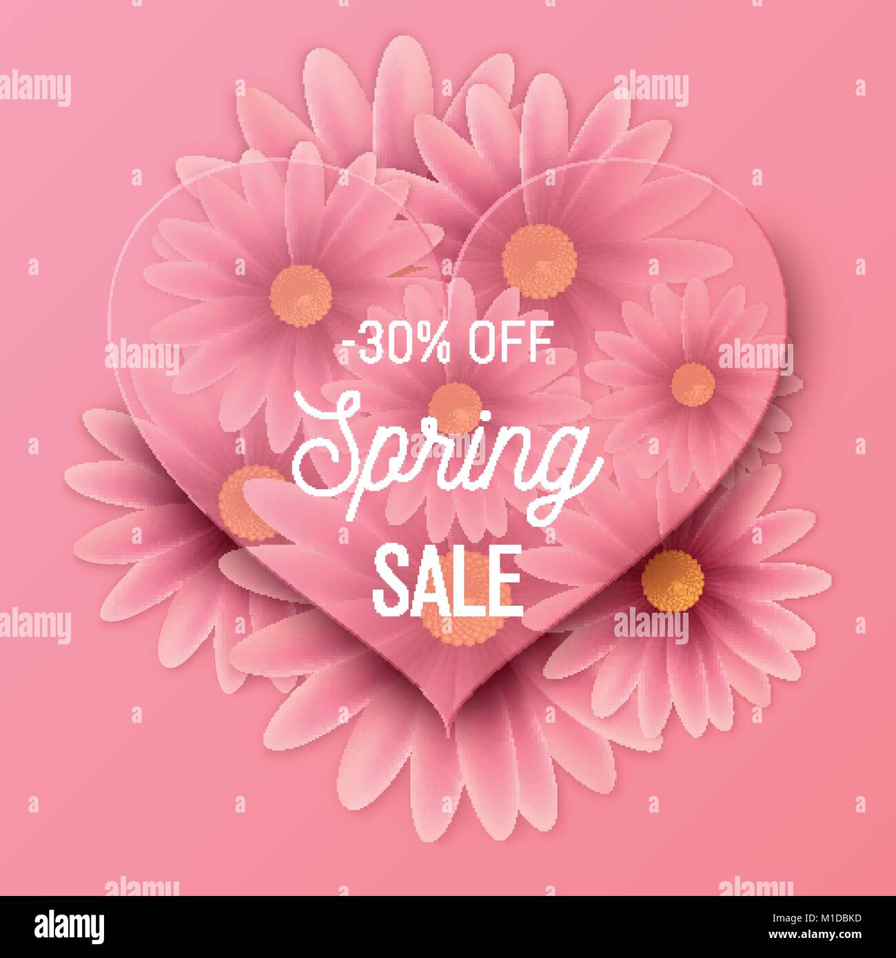 Spring flowers border text Stock Vector Images - Alamy
