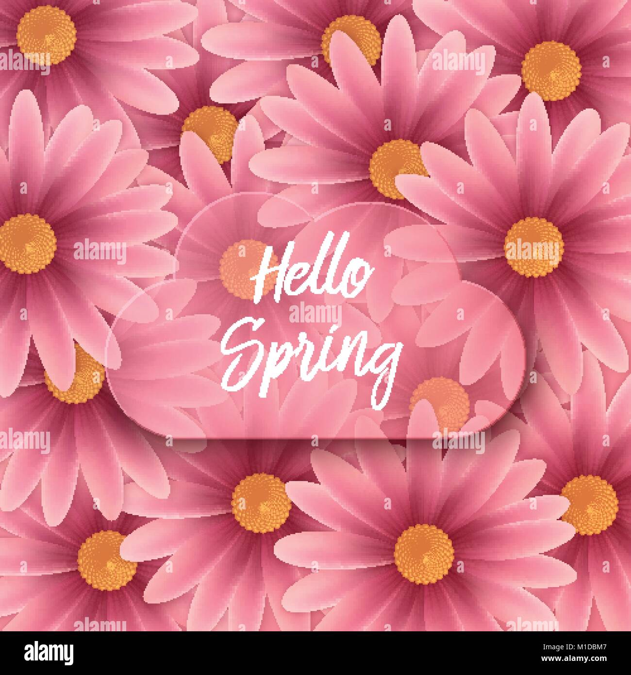 Hello spring text, floral background Stock Vector Image & Art - Alamy