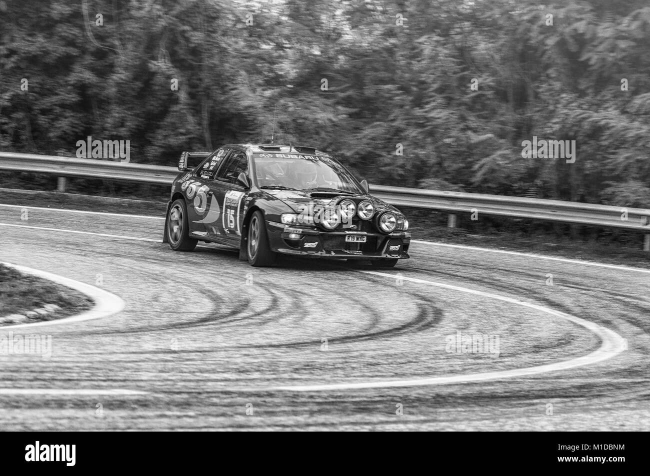 Subaru Impreza WRC old racing car rally THE LEGEND 2017 the famous SAN ...