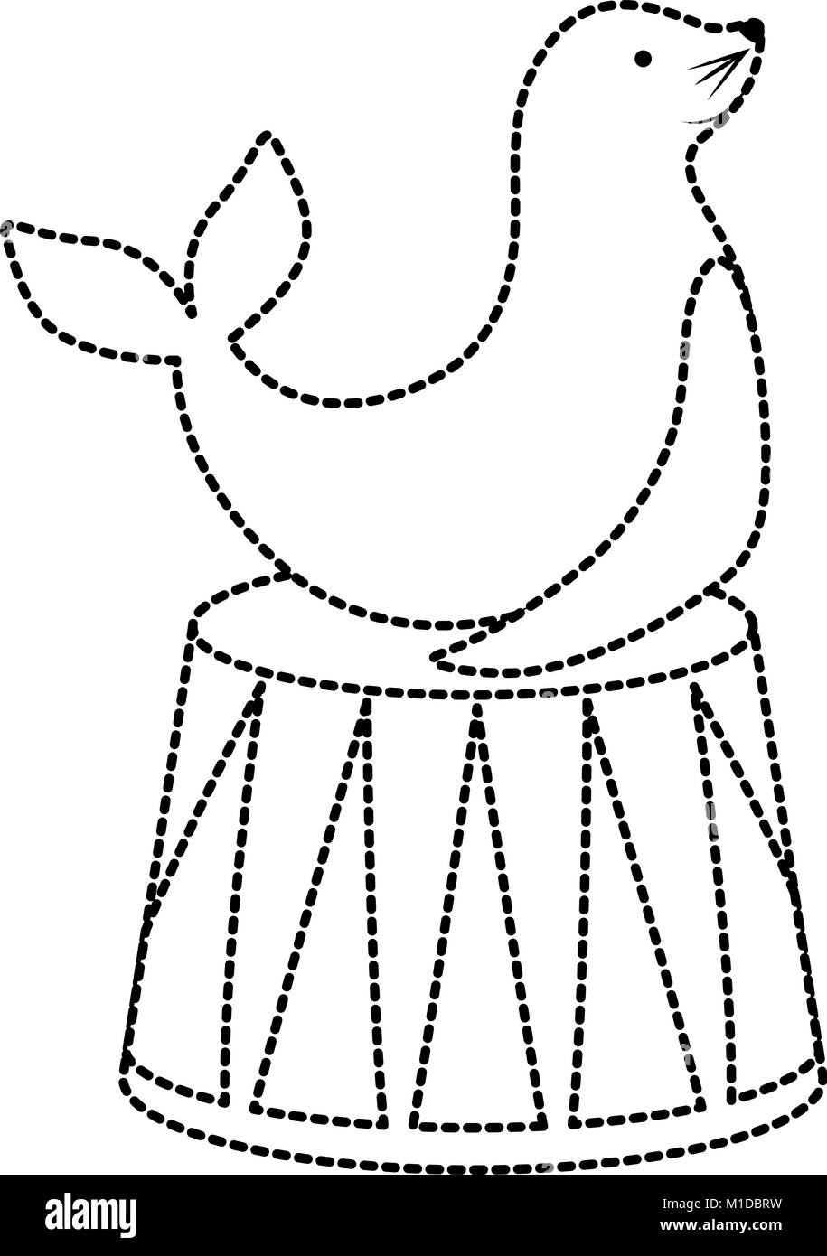 Cute baby seal cartoon Black and White Stock Photos & Images - Alamy