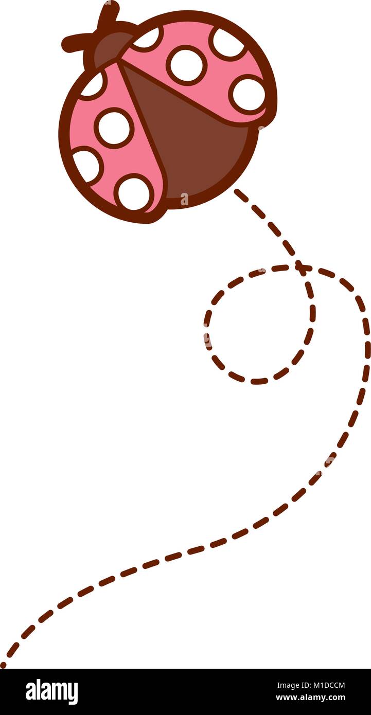 cute flying ladybug animal cartoon Stock Vector Image & Art - Alamy