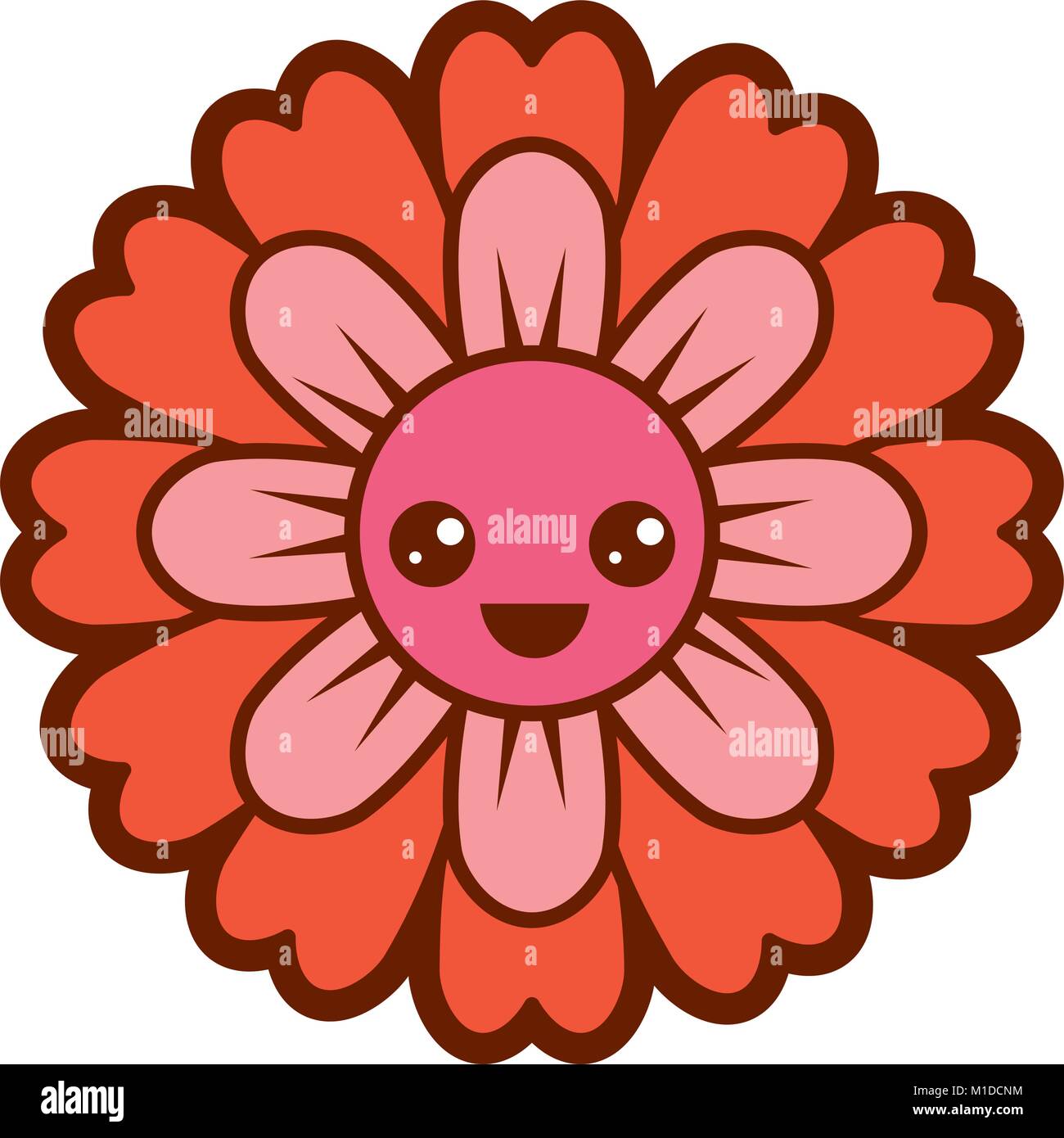 flower kawaii cartoon cute petals Stock Vector Image & Art - Alamy