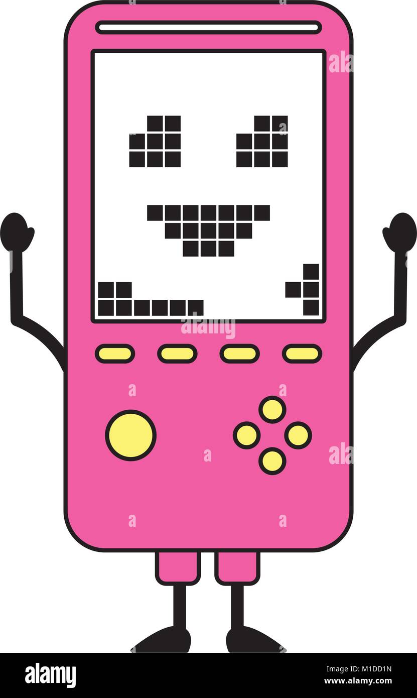 portable video game console kawaii character Stock Vector Image & Art ...