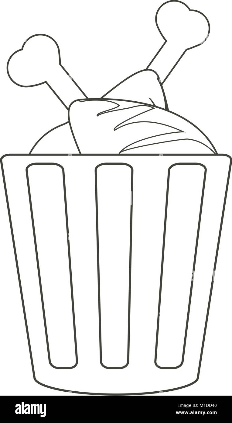 Bucket Of Chicken Legs Stock Vector Image & Art - Alamy