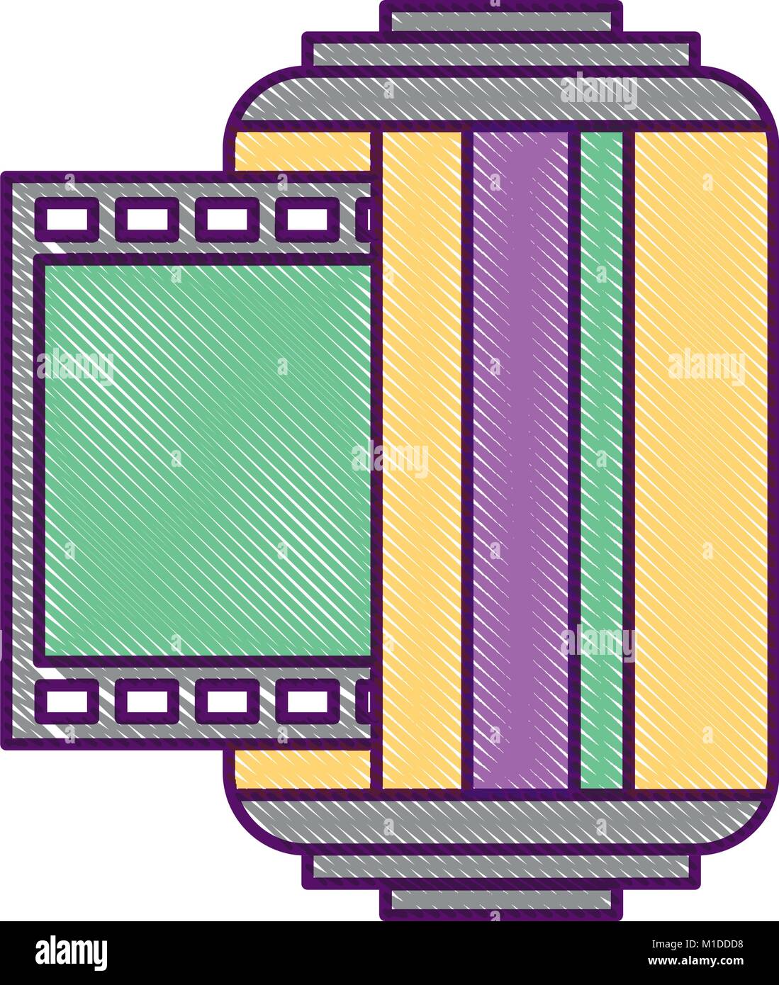 roll tape photographic camera vintage Stock Vector Image & Art - Alamy