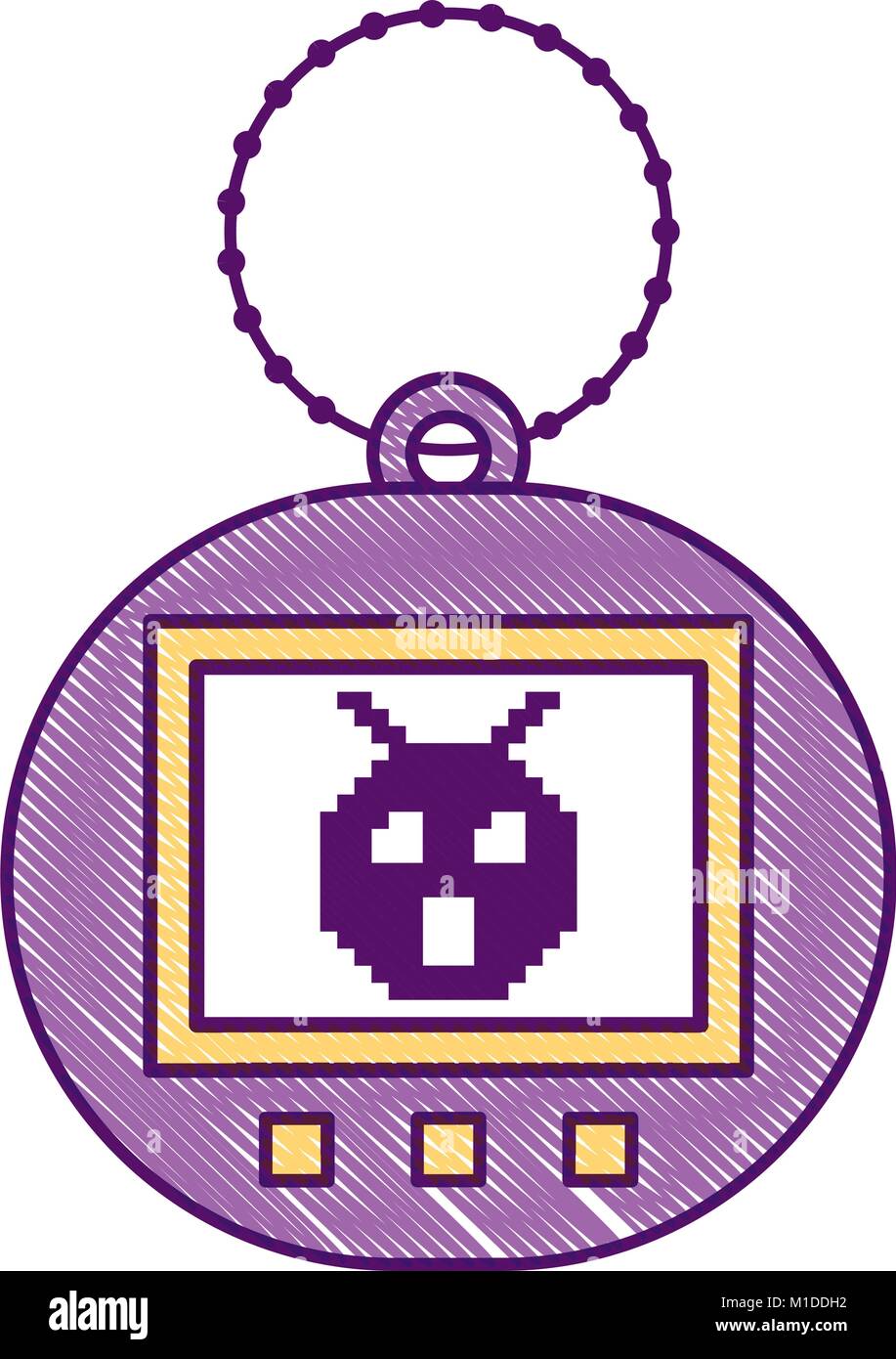 tamagotchi game with pixel animal pet simulator Stock Vector Image ...