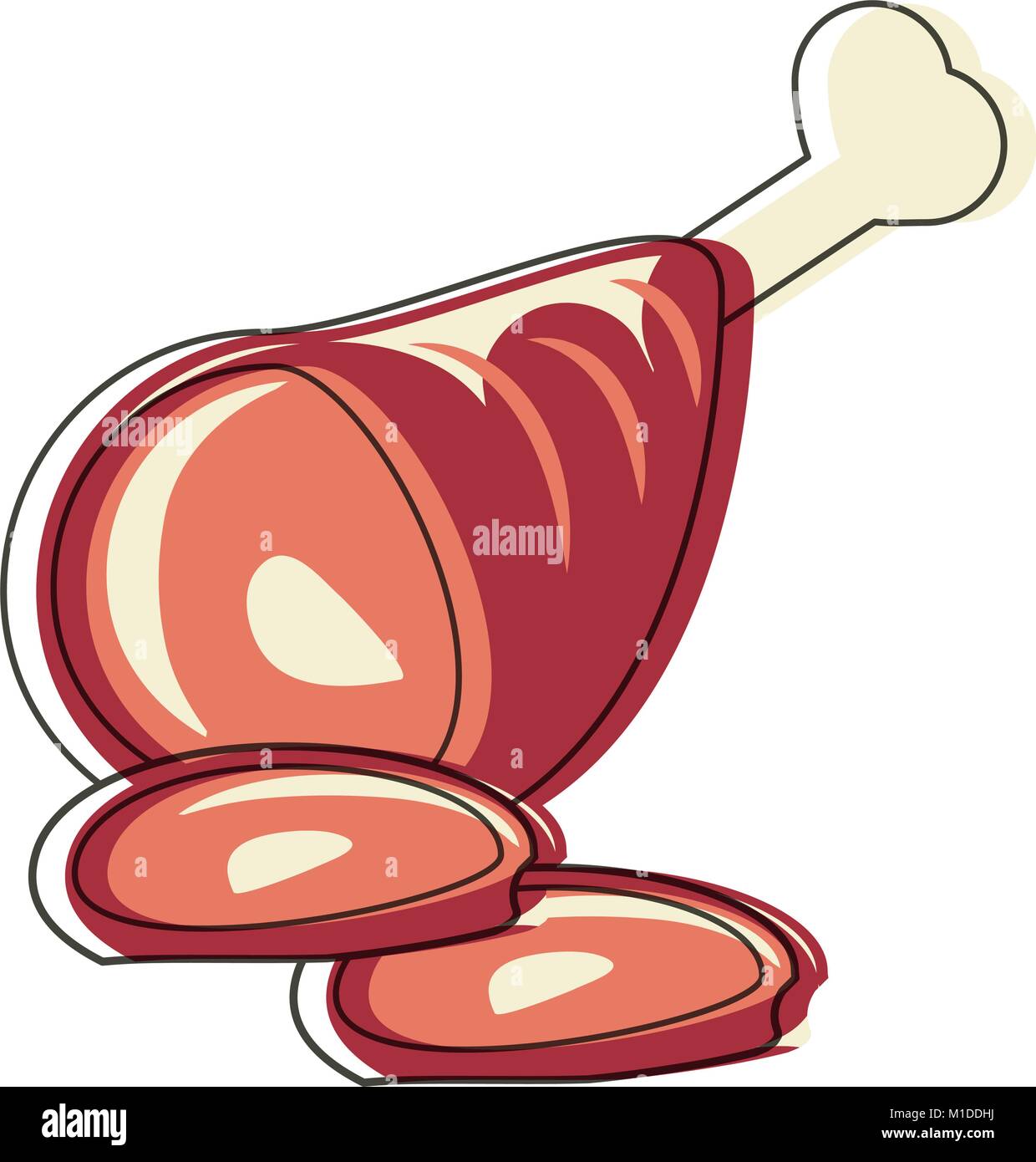ham leg icon Stock Vector Image & Art - Alamy
