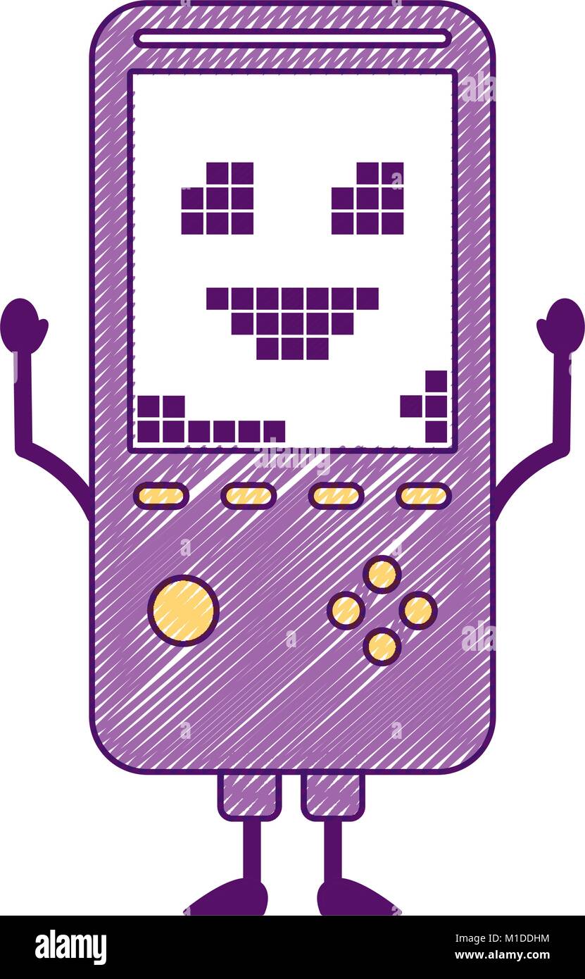 portable video game console kawaii character Stock Vector Image & Art ...