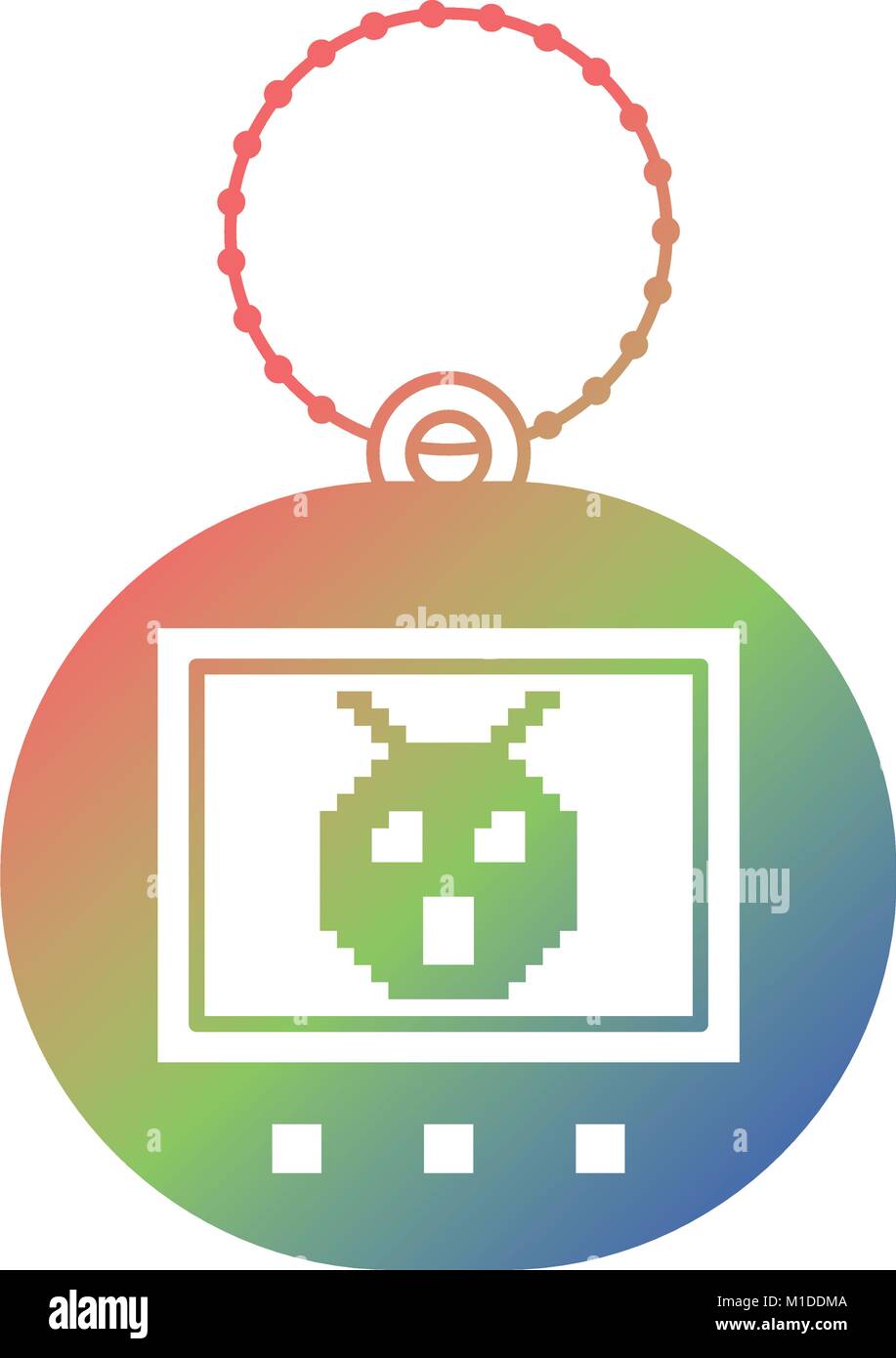 tamagotchi game with pixel animal pet simulator Stock Vector Image ...