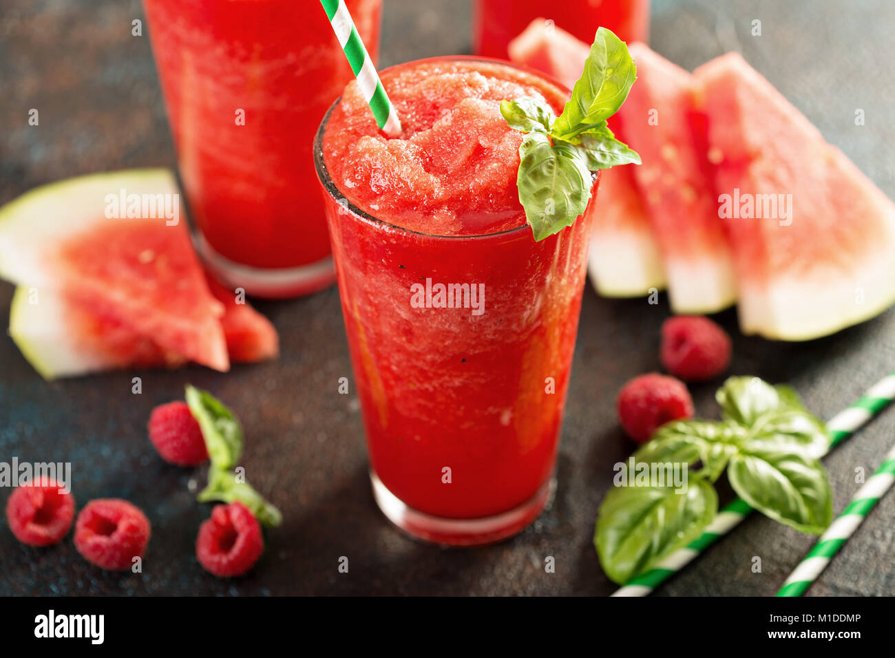 Refreshing cold summer drink watermelon slushie Stock Photo - Alamy