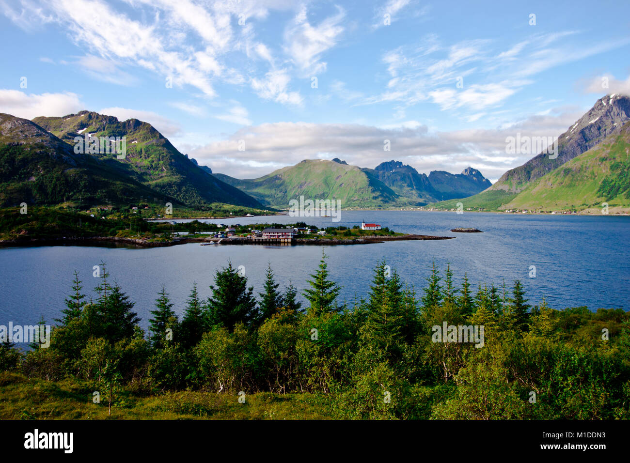 Lofoten islands viewpoint, Norway Stock Photo - Alamy