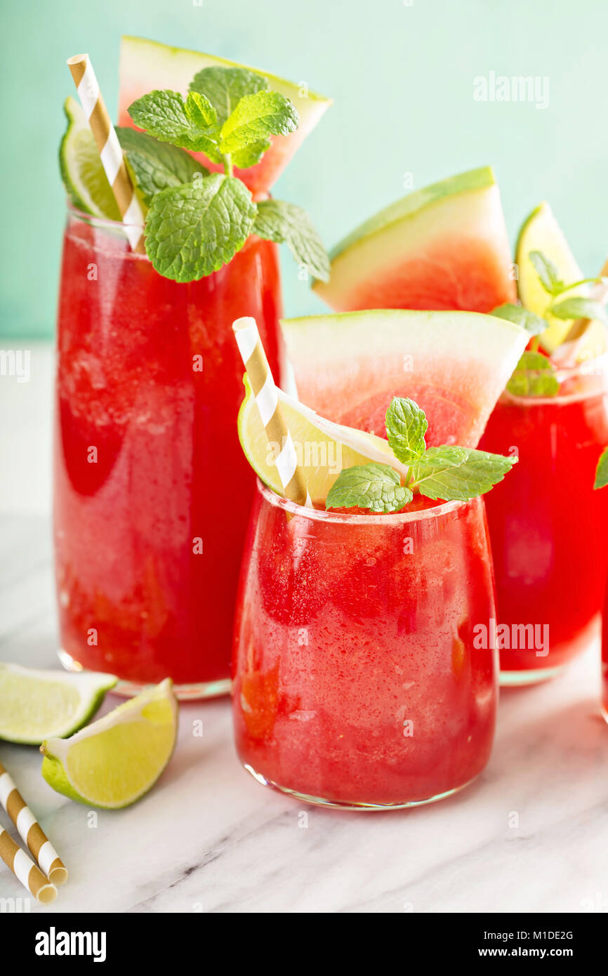Watermelon summer drink Stock Photo - Alamy