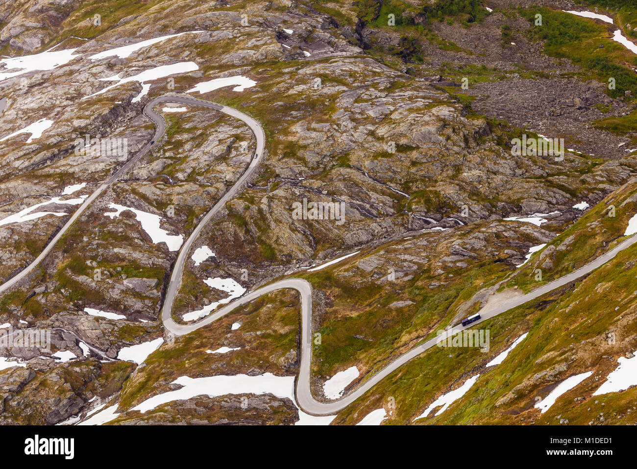 The Nibbevegen road up to Dalsnibba mountain, Norway Stock Photo - Alamy