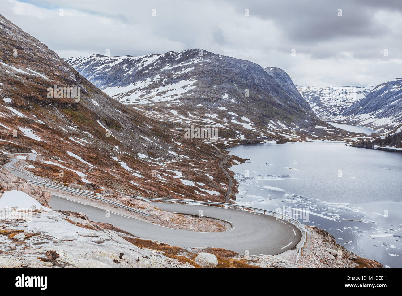 The Nibbevegen road up to Dalsnibba mountain, Norway Stock Photo - Alamy