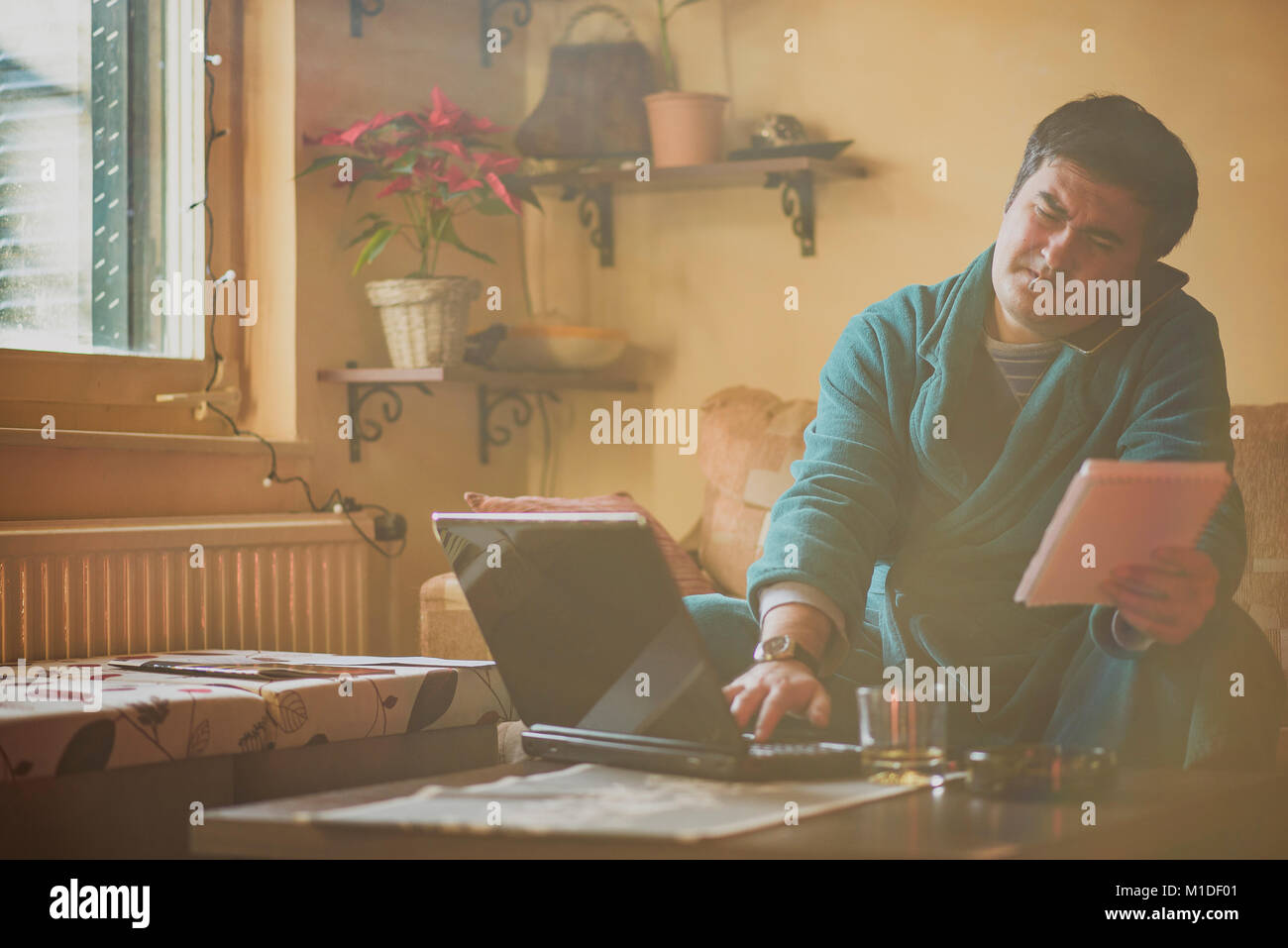 Morning work troubles for a boss Stock Photo - Alamy