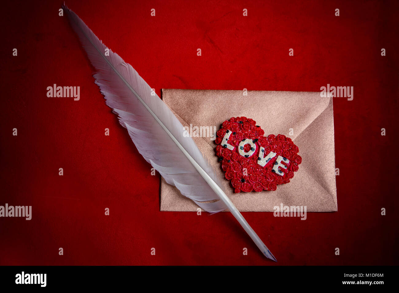 Love letter envelope, valentine concept Stock Photo - Alamy