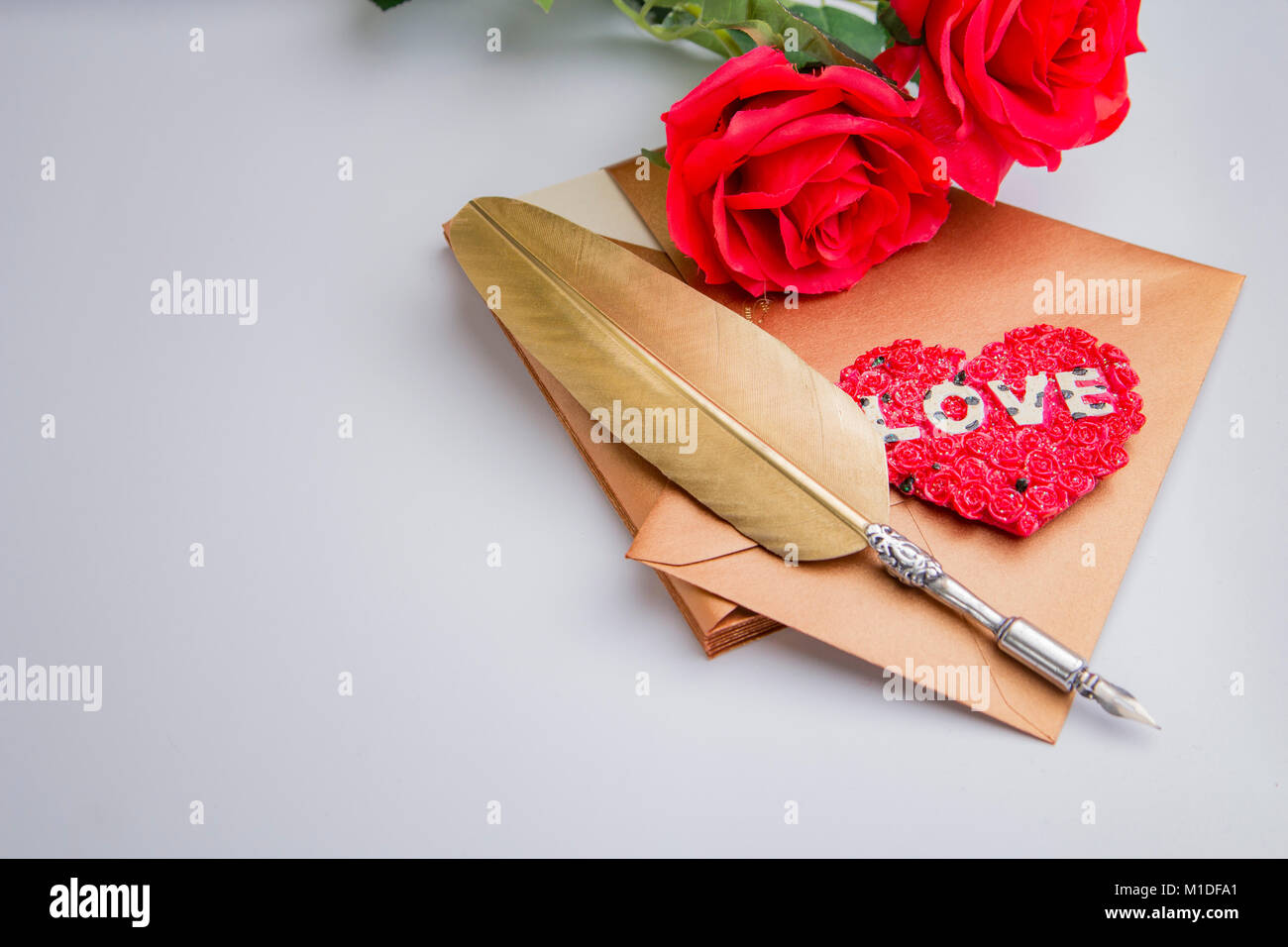 Love letter envelope, valentine concept Stock Photo - Alamy