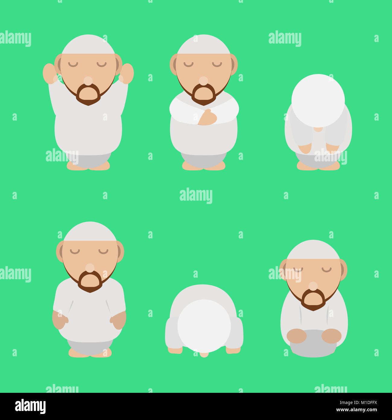 Muslim Men in Prayer Stock Photo - Alamy