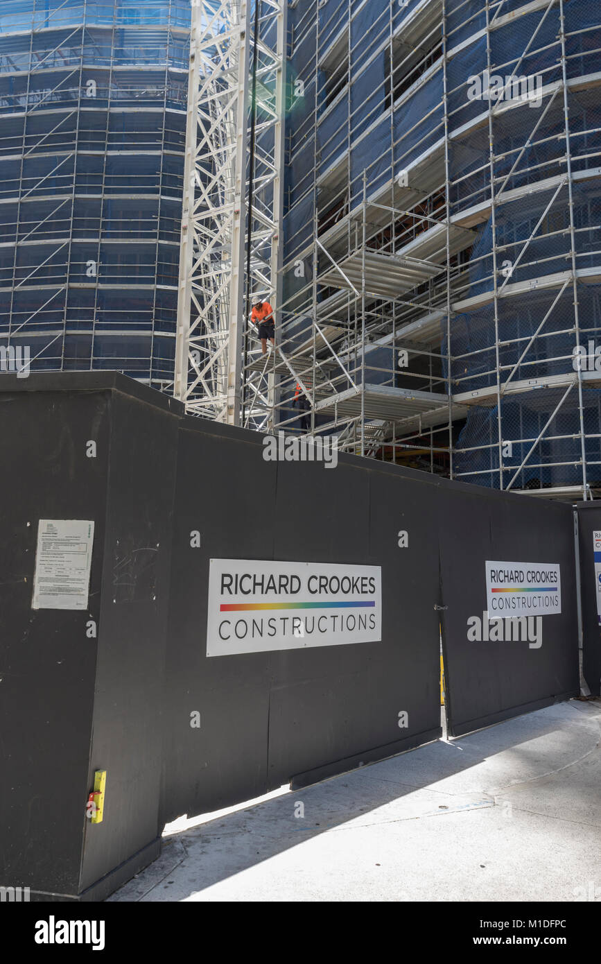 Richard Crookes Constructions, hoarding, Sydney Stock Photo - Alamy