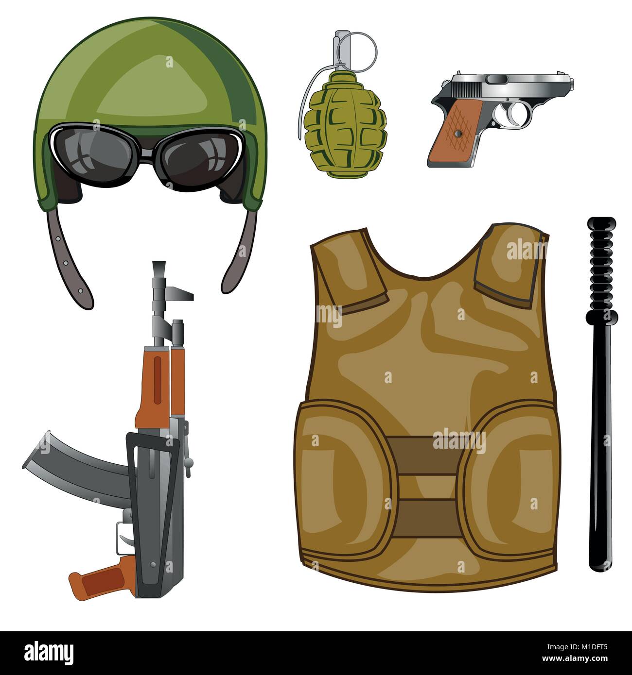 Equipment and weapon military Stock Vector Image & Art - Alamy