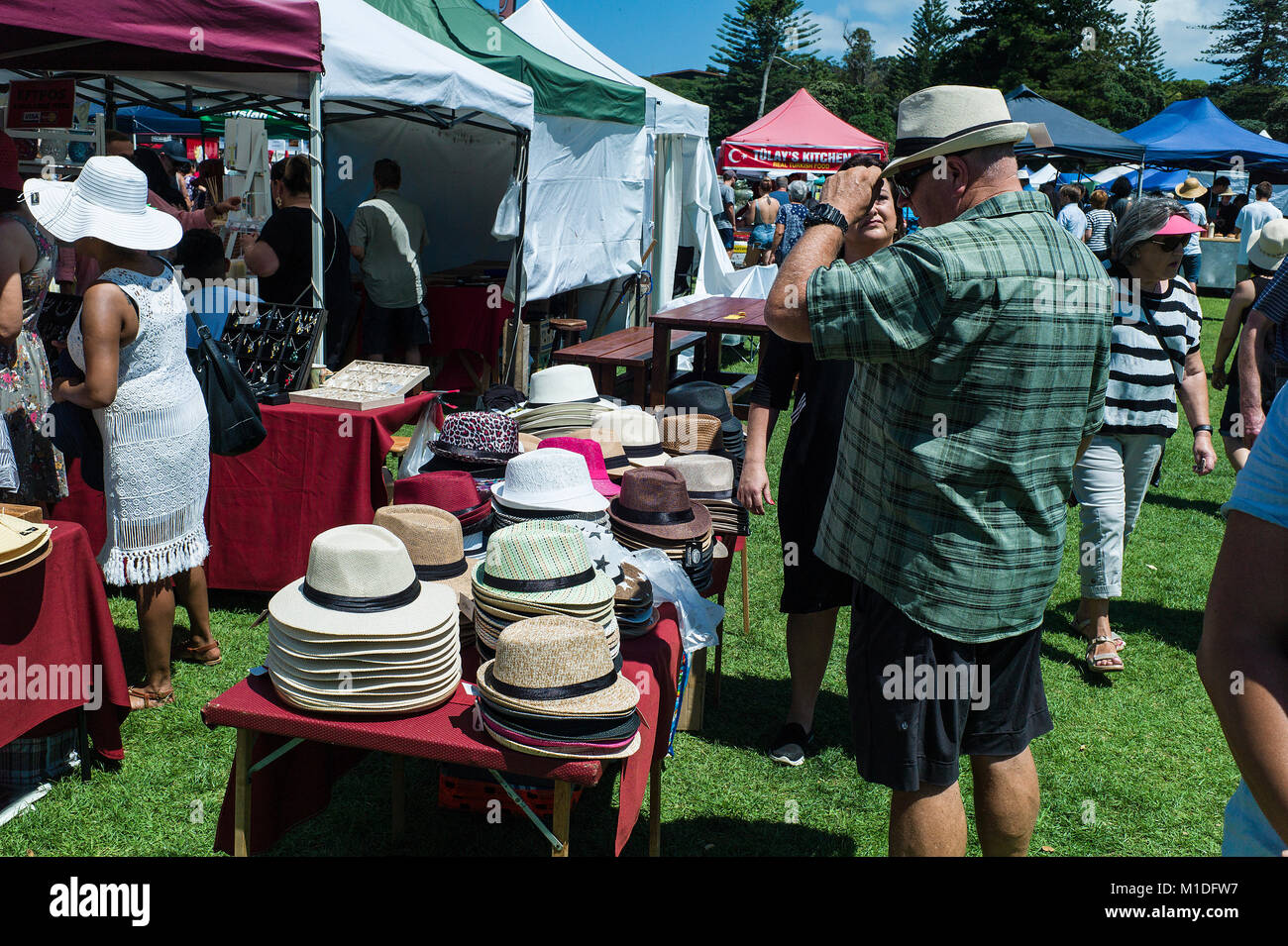 The annual Misson Bay market held in the beachside suburb of Misson Bay ...