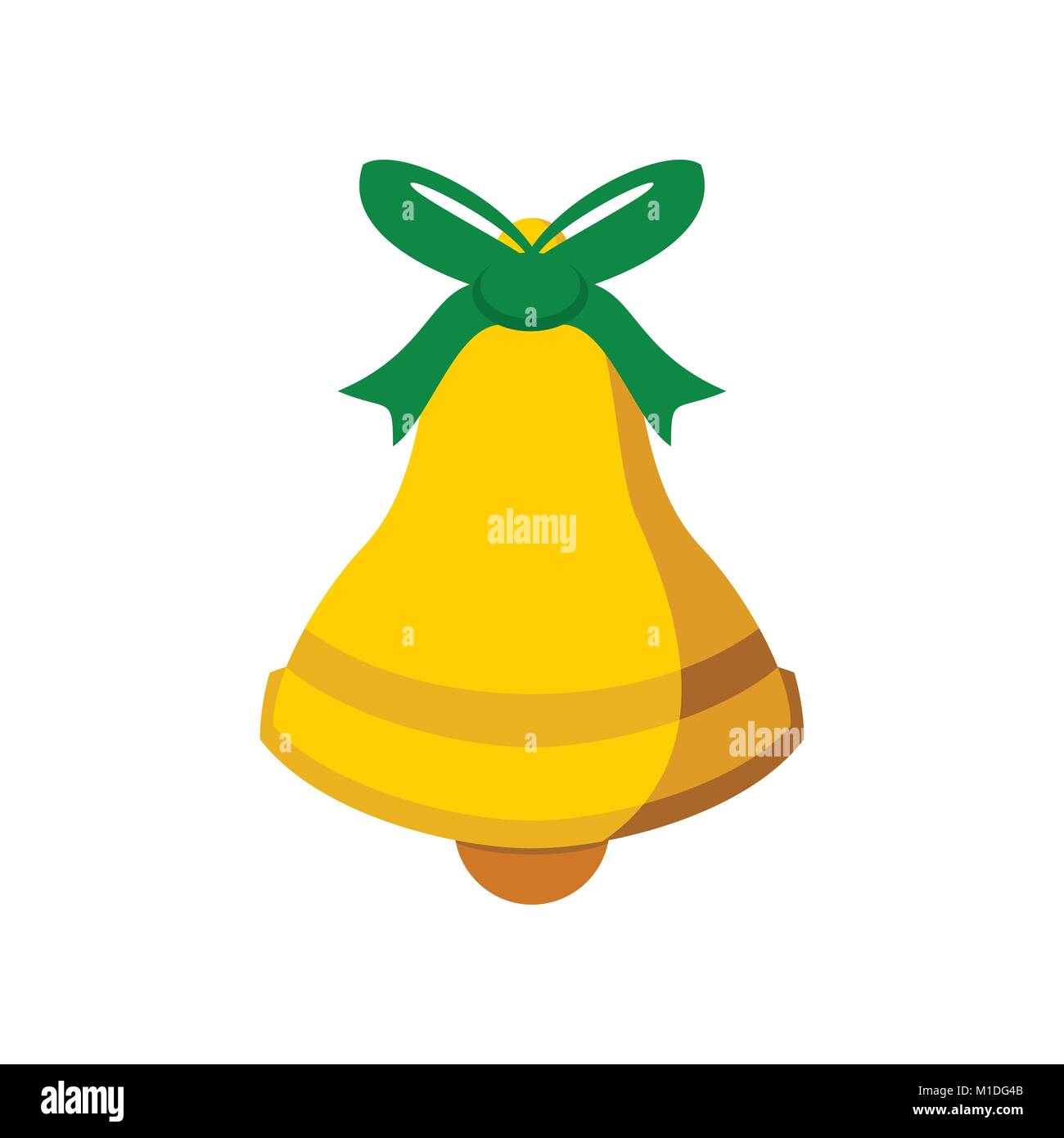 Bell Green Ribbon Vector Graphic Illustration Sign Symbol Design Stock ...