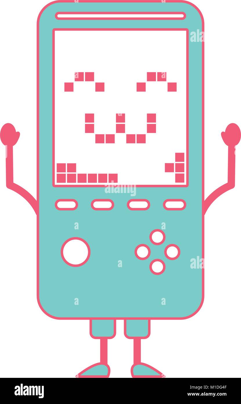 tamagotchi game with pixel animal pet simulator vector illustration ...