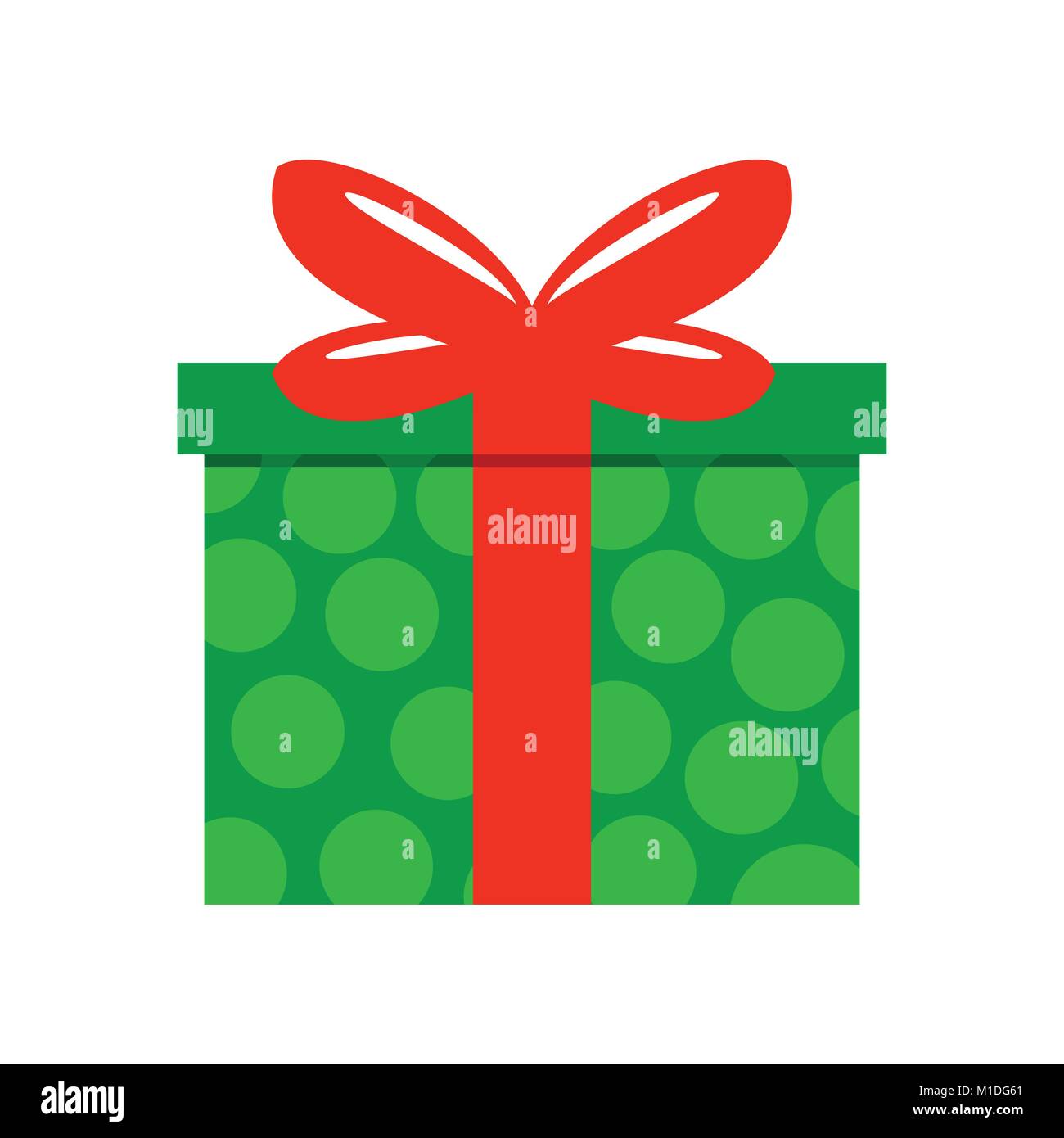 Green Polkadot Gift Box Vector Graphic Illustration Sign Symbol Design ...