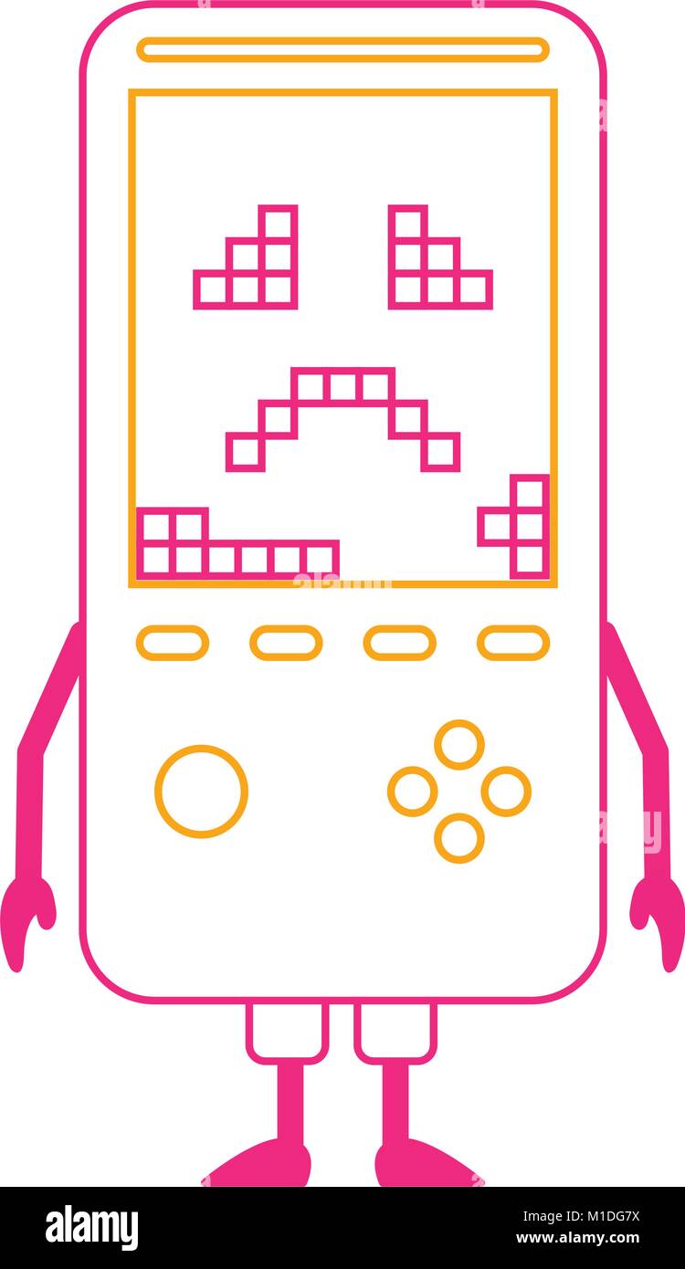 tamagotchi game with pixel animal pet simulator vector illustration ...
