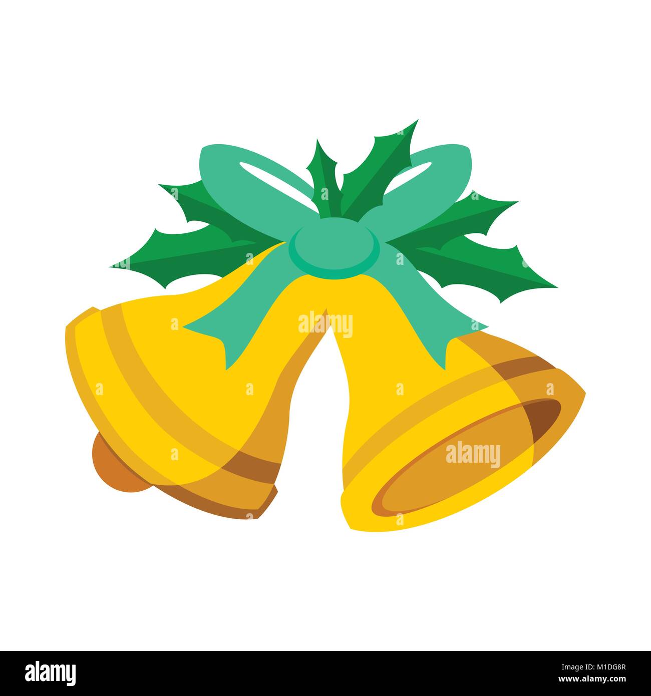 Jingle Bells Cyan Ribbon Vector Graphic Illustration Sign Symbol Design ...