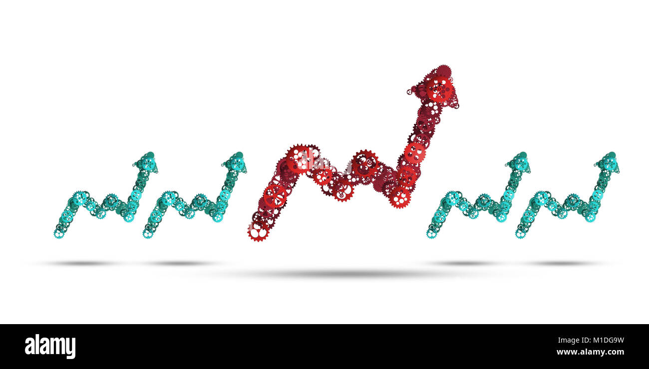 Business graphic chart going up Cut Out Stock Images & Pictures - Alamy