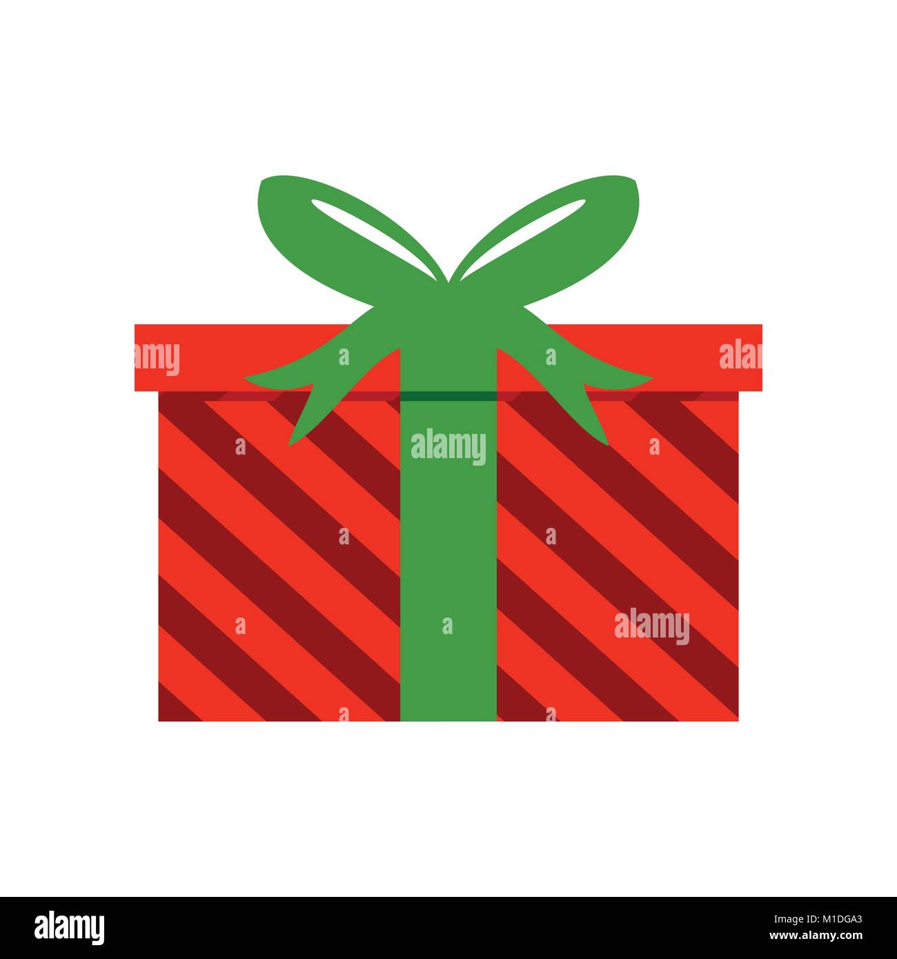Red Striped Gift Box Vector Graphic Illustration Sign Symbol Design ...