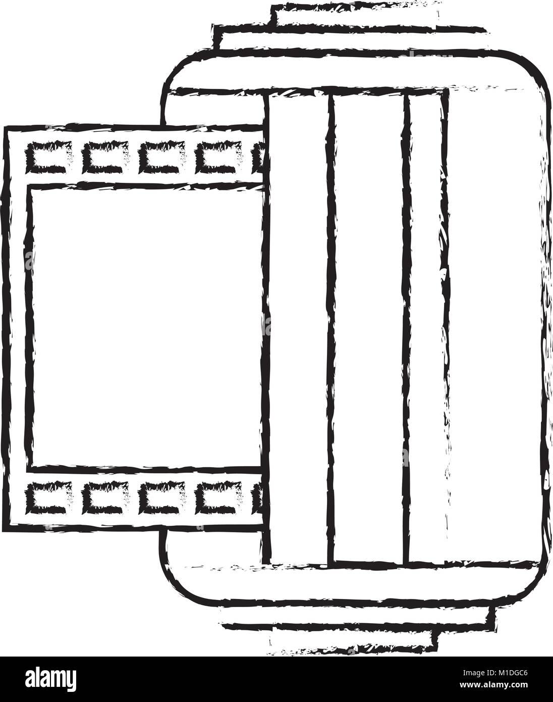 roll tape photographic camera vintage vector illustration Stock Vector ...