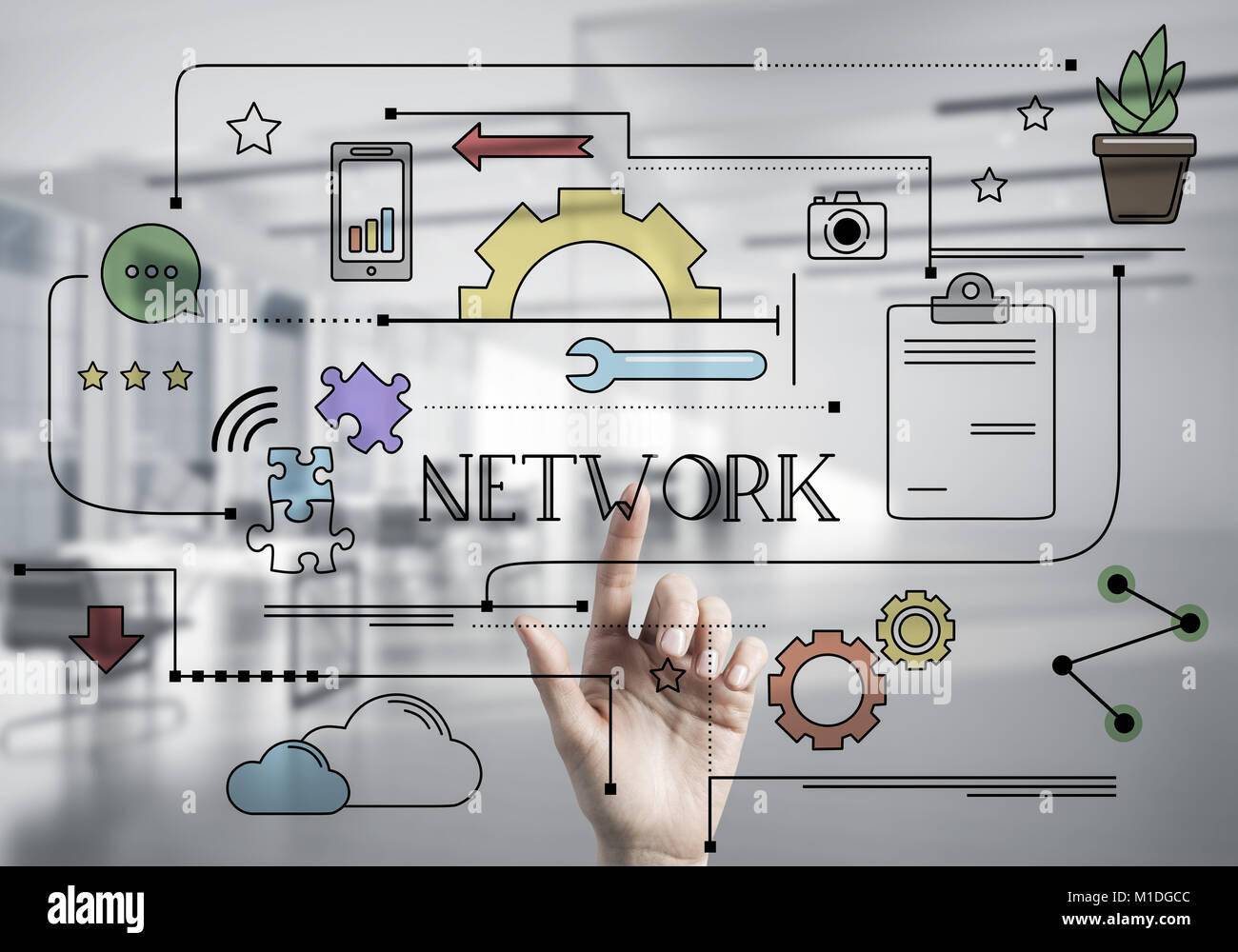 Concept of electronic business and internet education and modern Stock ...