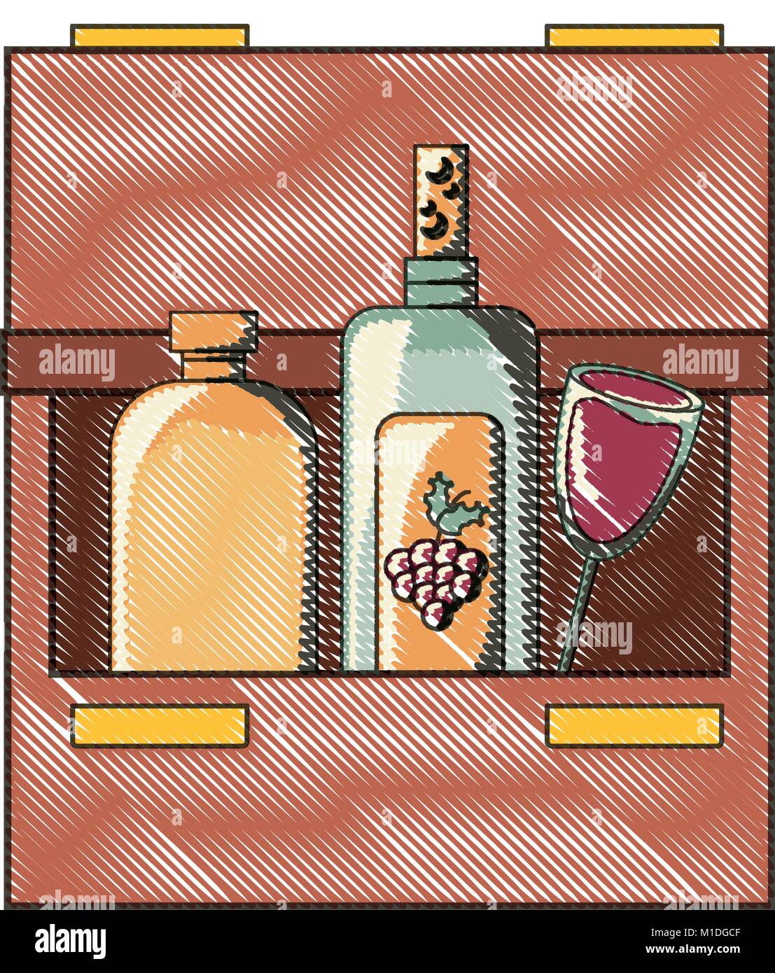 Drink drawers with bottles Stock Vector Image & Art - Alamy