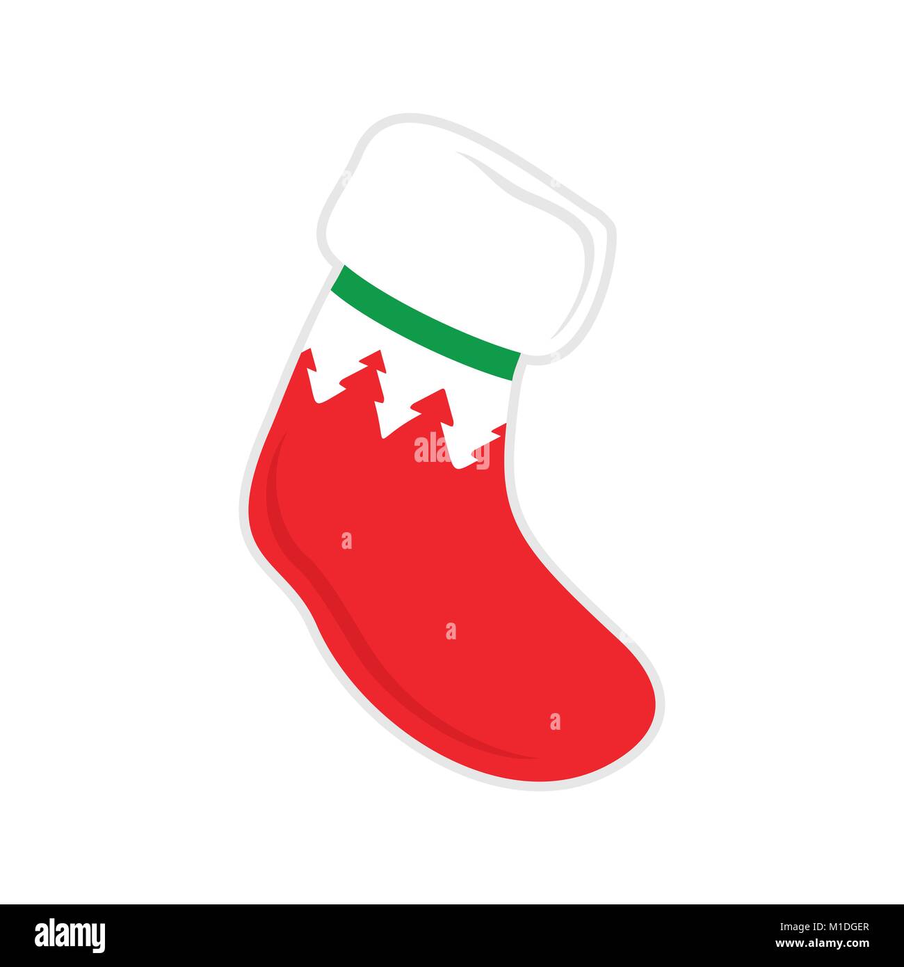 Christmas Sock Pine Trees Vector Graphic Illustration Sign Symbol ...