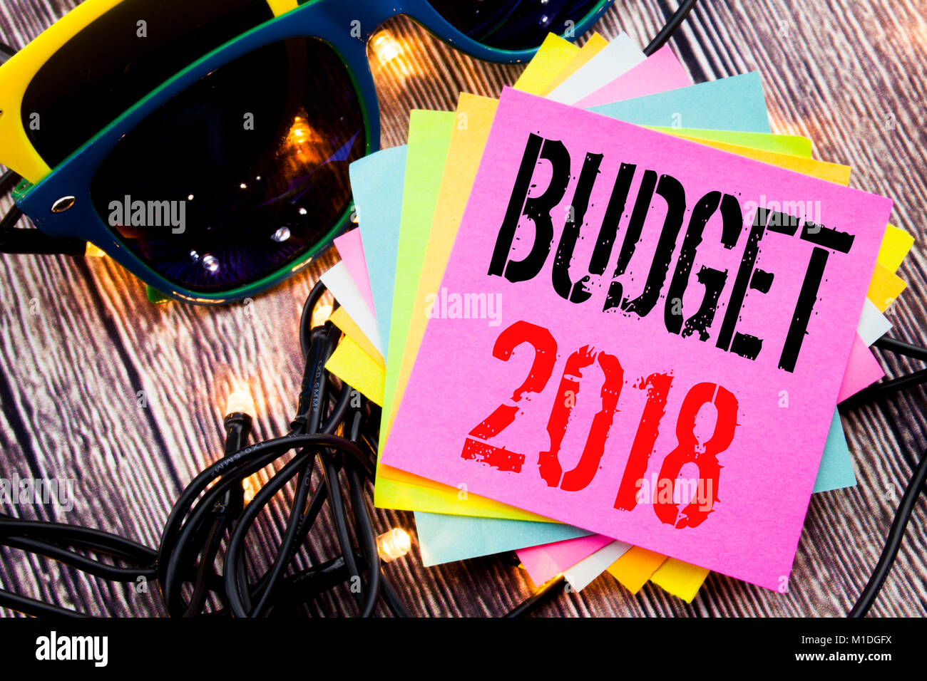 Word, writing Budget 2018. Business concept for Household budgeting ...