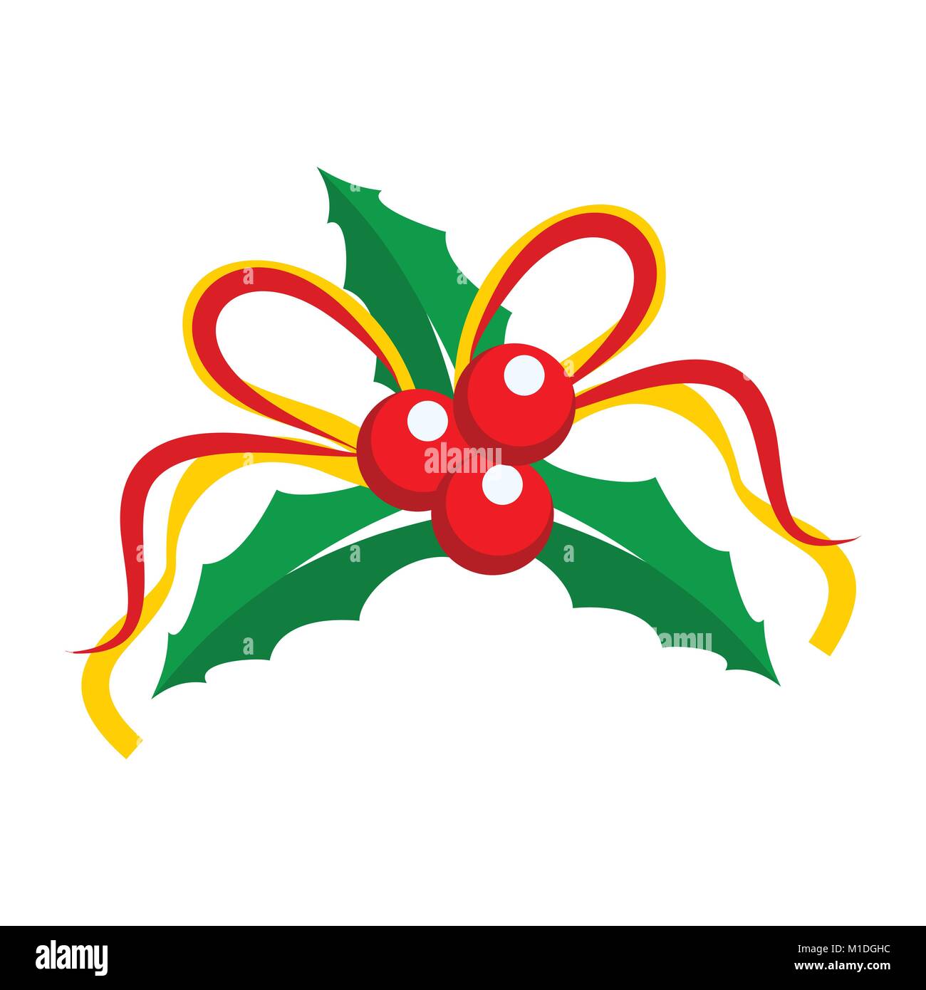 Christmas wreath decorated holly Stock Vector Images - Alamy