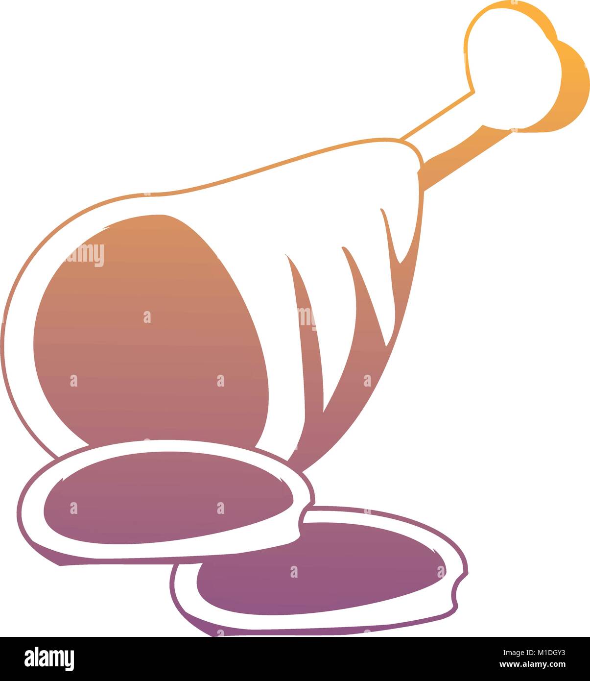 ham leg icon Stock Vector Image & Art - Alamy