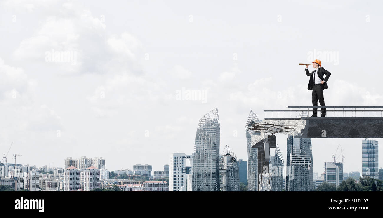 Looking up for new ways of problems solution Stock Photo - Alamy