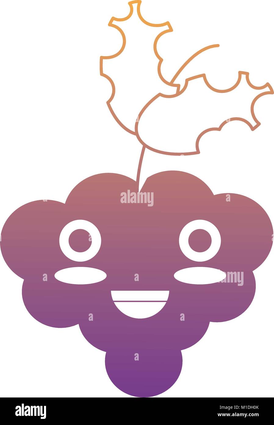 Kawaii bunch of grapes Stock Vector Image & Art - Alamy