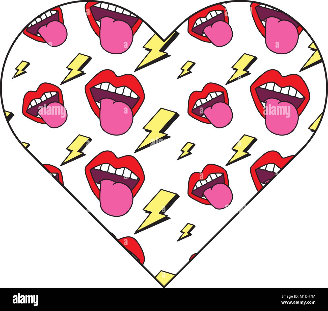 Funny lipstick pattern hi-res stock photography and images - Alamy