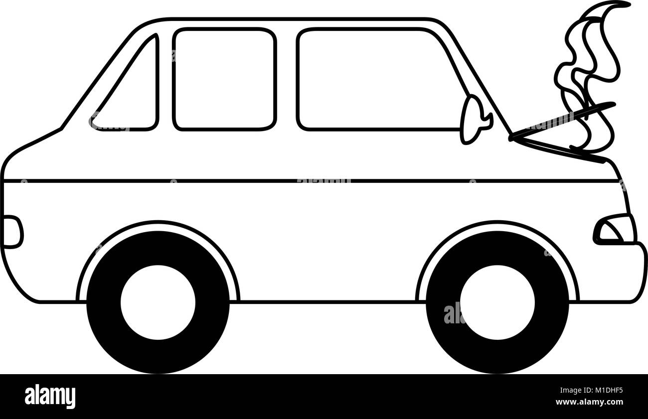 car burning isolated icon vector illustration design Stock Vector Image ...