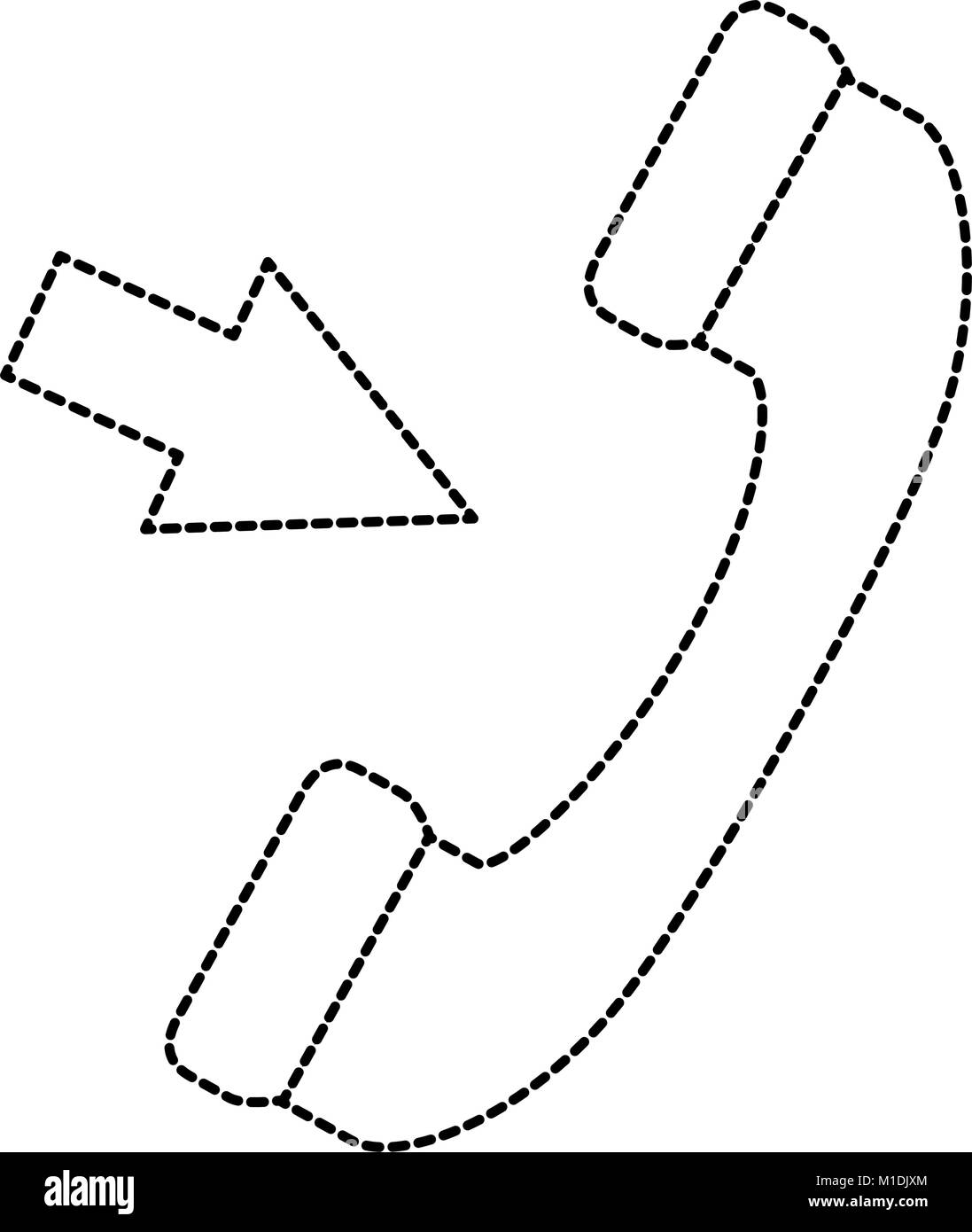 telephone service with arrows vector illustration design Stock Vector ...