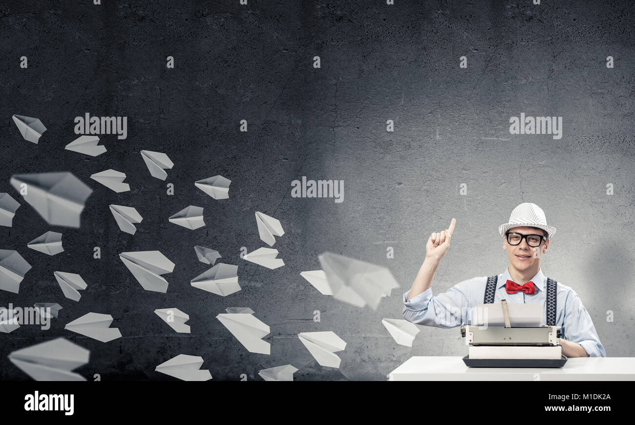 Creative inspiration of young writer Stock Photo - Alamy